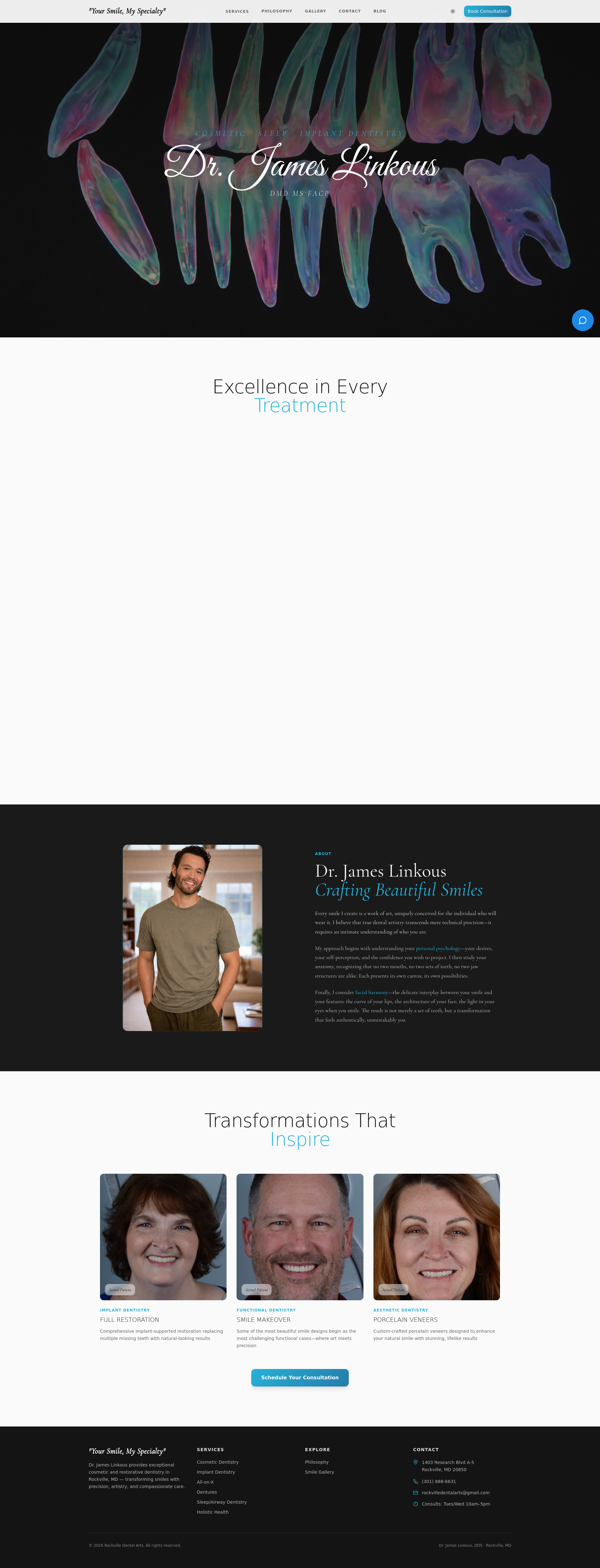 Dr. James Linkous DMD | Cosmetic, Implant & Sleep Dentist in Rockville, MD